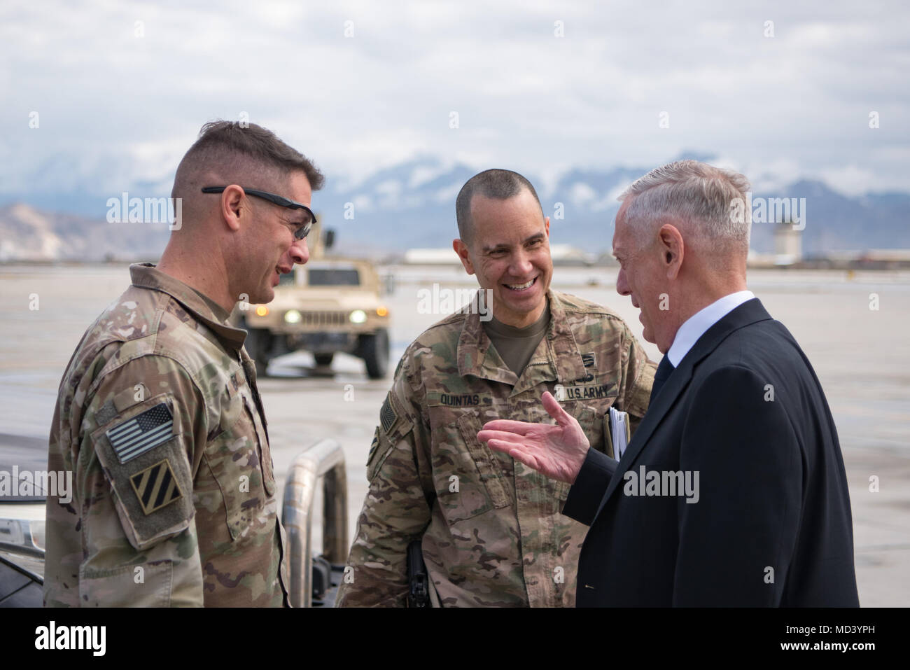 Defense Secretary James N. Mattis departs Bagram Airfield, Afghanistan ...