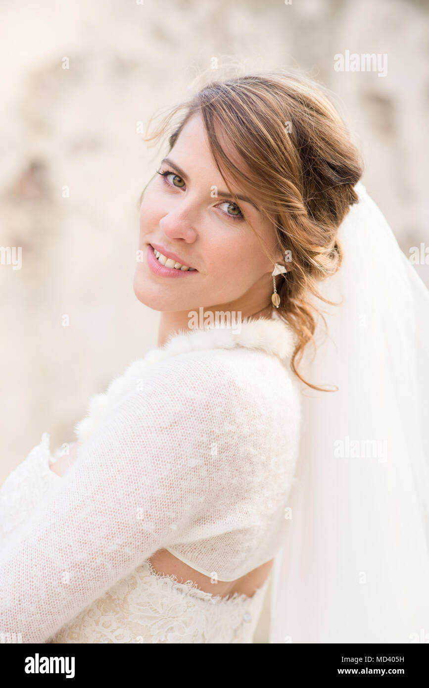 Bride back view hi-res stock photography and images - Alamy