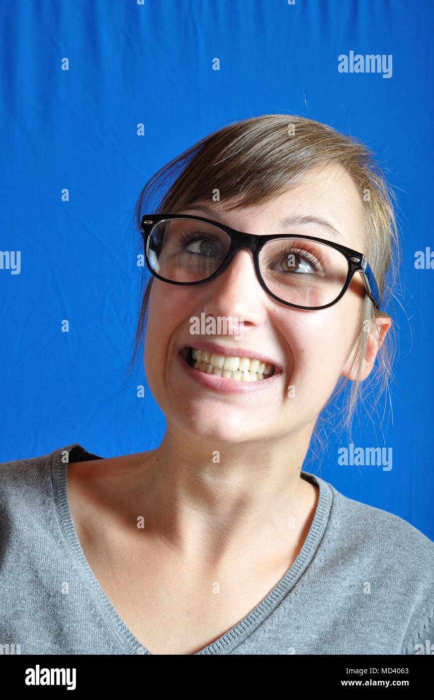 Teen making a funny face Stock Photo - Alamy
