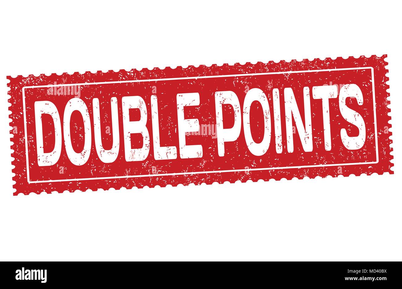 Double points grunge rubber stamp on white background, vector ...