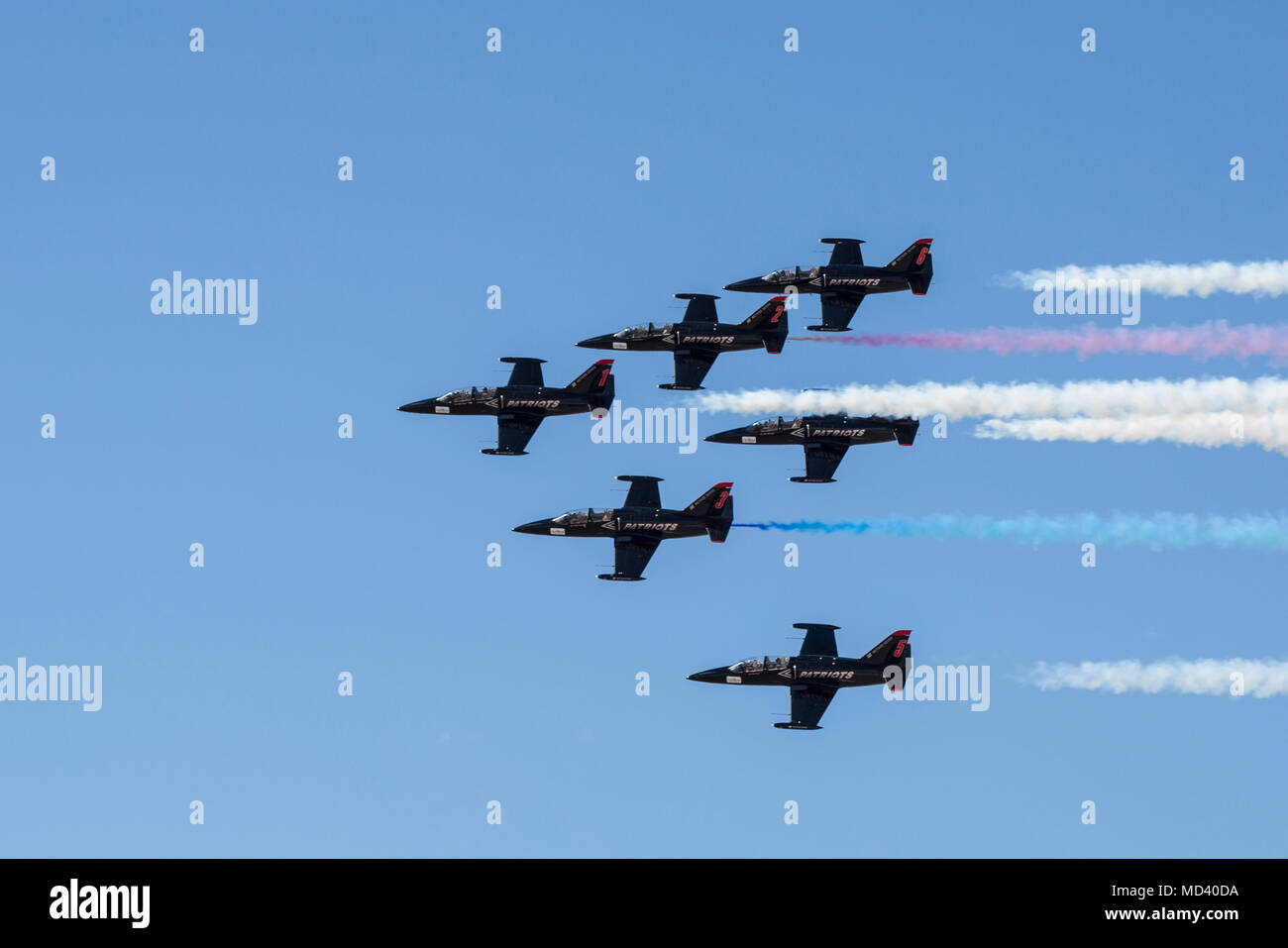 The 2018 Yuma Airshow headliner, The Patriots Jet Team, performs an ...