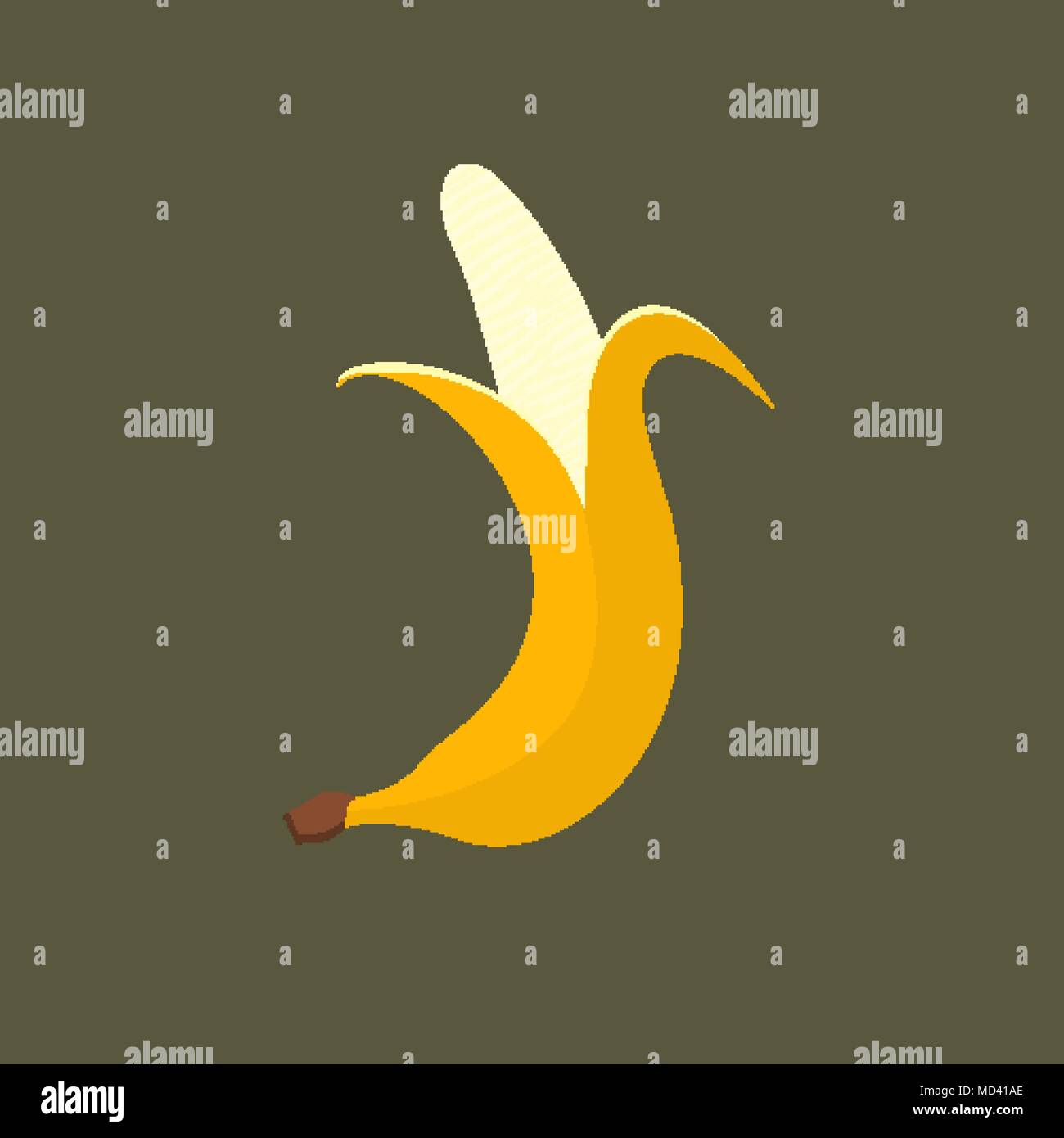 Simple banana illustration. Ripe musa acuminata fruit Stock Vector ...