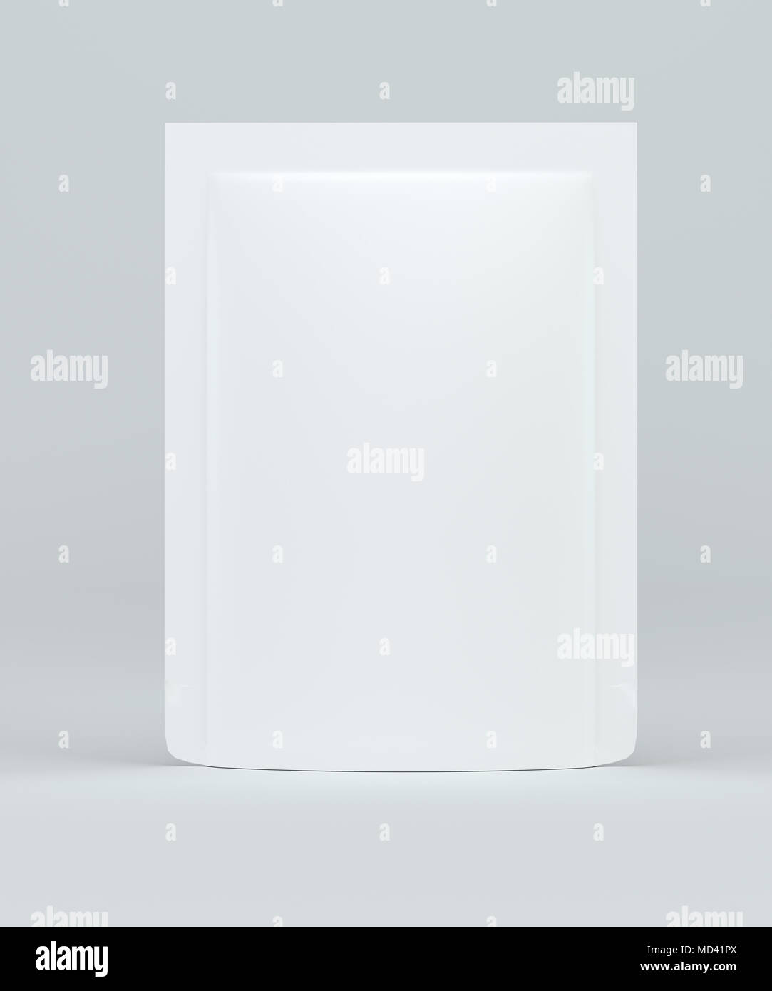 Blank stand up pouch foil or plastic packaging. 3d rendering Stock ...