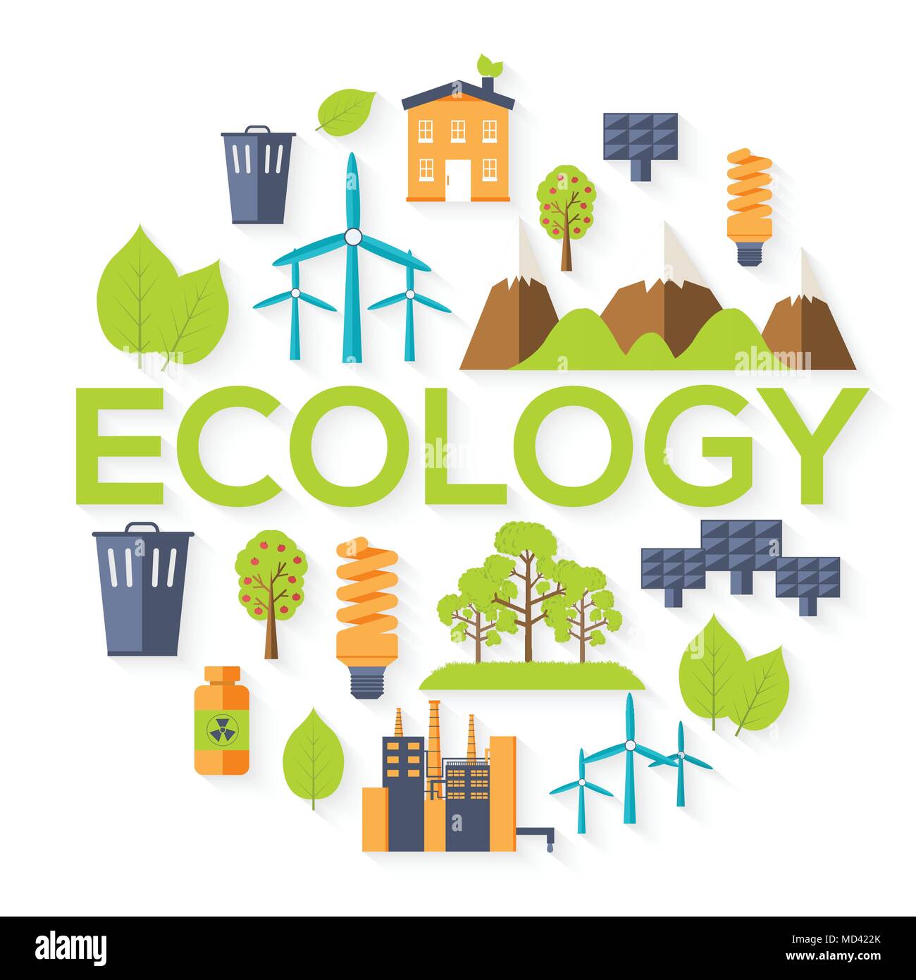 Ecology circle infographics template concept. Icons for your product or ...