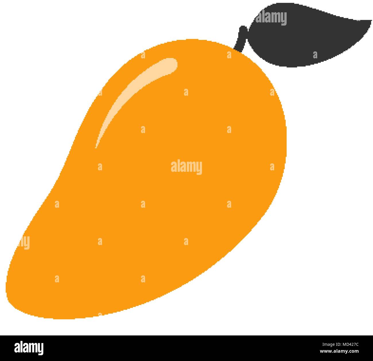 Simple mango fruit illustration. Healthy food icon for design Stock ...