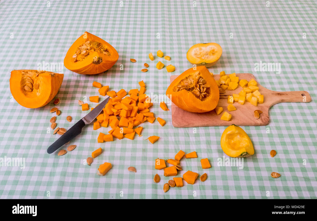 Chopped pumpkin pieces on hi-res stock photography and images - Alamy