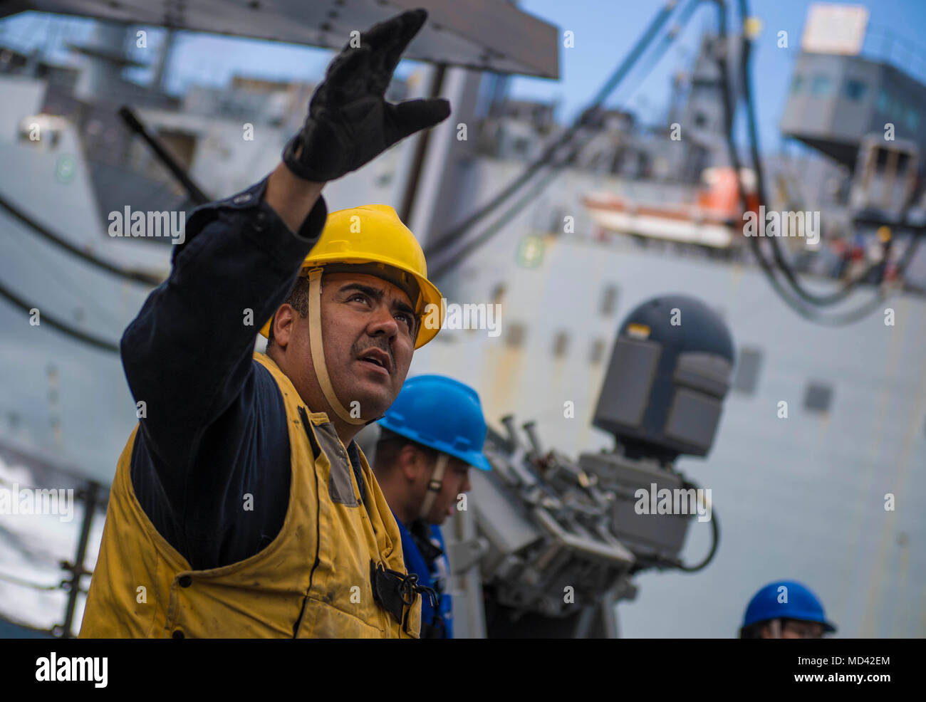 Captain of the lewis and clark class dry cargo ship hi-res stock ...
