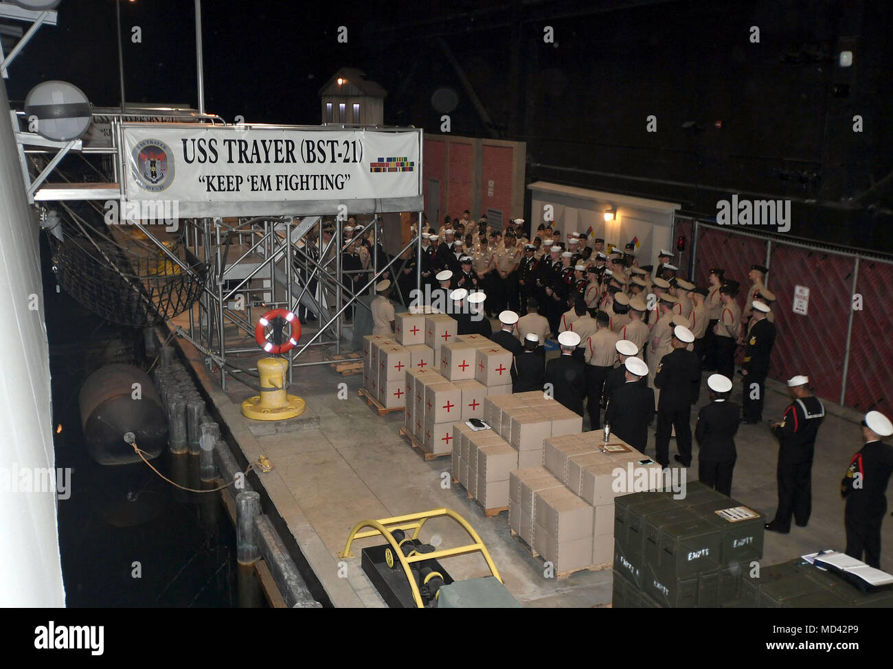Uss Trayer Bst 21 Battle Stations 21 High Resolution Stock Photography ...