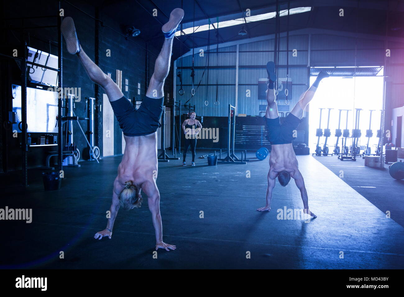 Two men gymnastics hi-res stock photography and images - Alamy