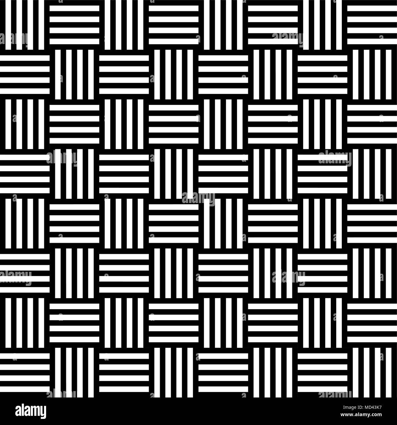 Seamless pattern with black white straight striped lines Stock Vector ...