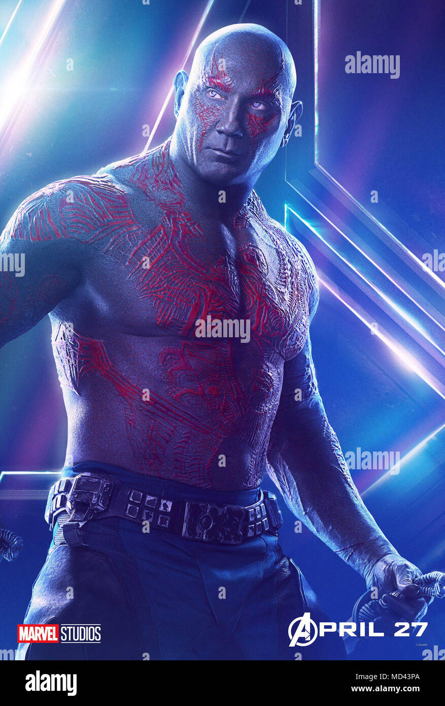 AVENGERS: INFINITY WAR, US character poster, Dave Bautista as Drax ...