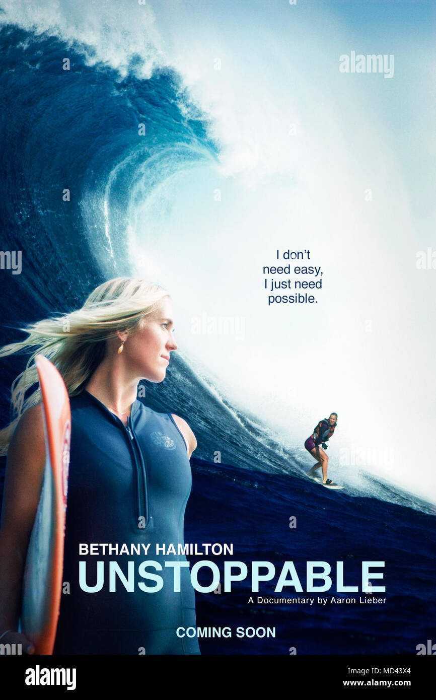 BETHANY HAMILTON: UNSTOPPABLE, advance poster, Bethany Hamilton, 2018 ...