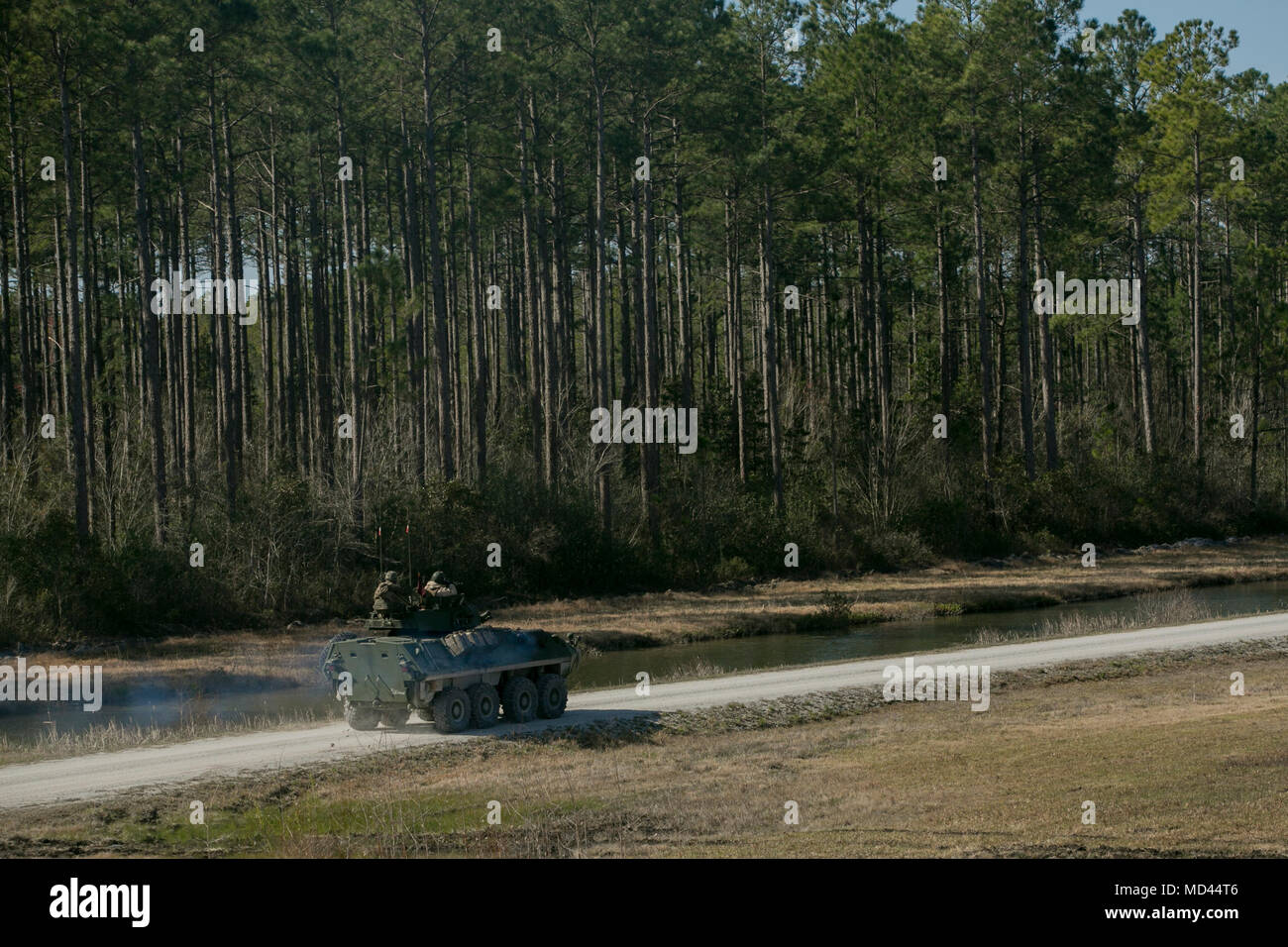 U.S. Marines with 2nd Light Armored Reconnaissance Battalion (LAR) use ...
