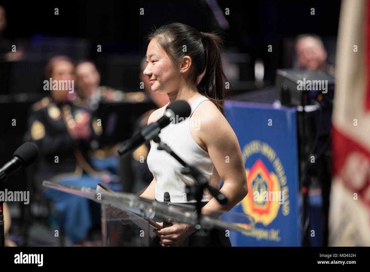 Erika Zhang performs as the featured soloist with The U.S. Army Field ...