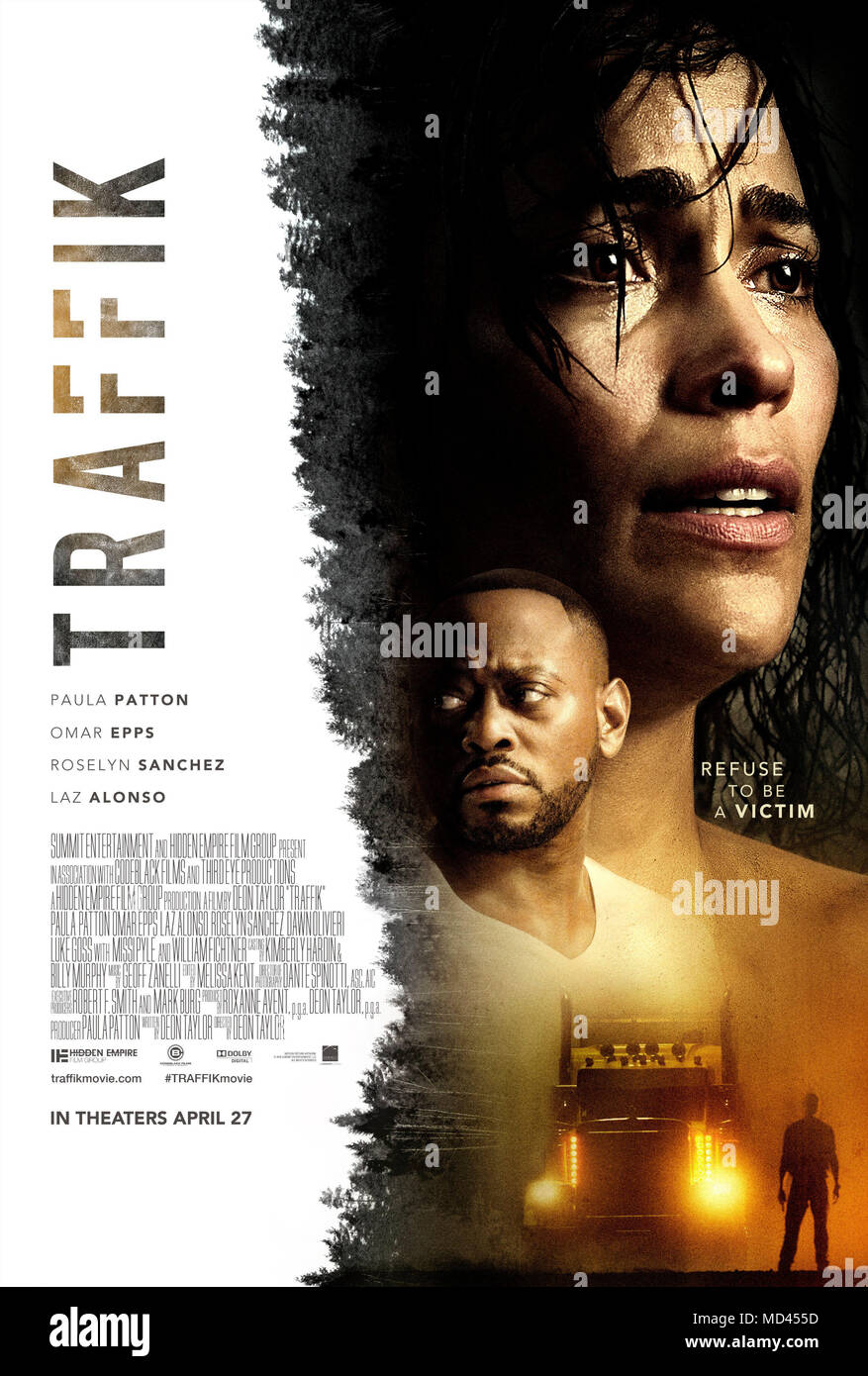TRAFFIK, US poster, from top: Paula Patton, Omar Epps, 2018 ...