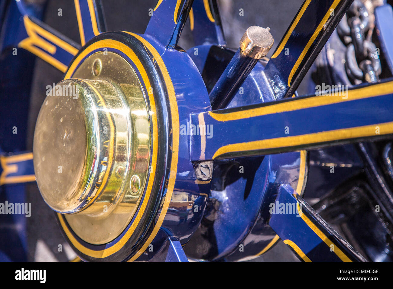 Close up shot of steam engine wheel and gears Stock Photo - Alamy