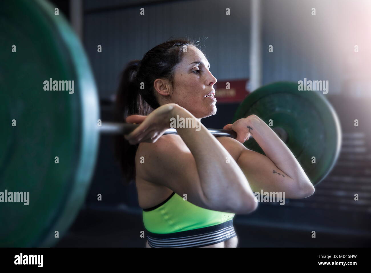 Barbell push press hi-res stock photography and images - Alamy