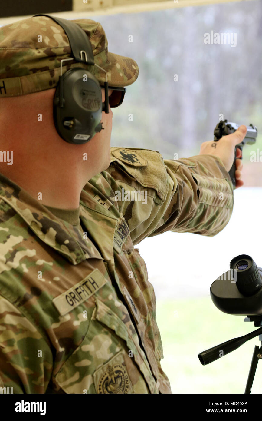 U.S. Army Reserve Sgt. 1st Class Bradford Griffith, who is assigned to ...