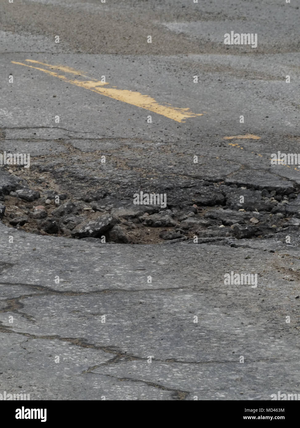 Crumbling road surface hi-res stock photography and images - Alamy