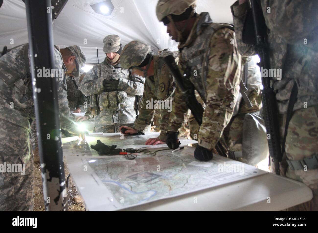 U.S. Army Reserve Soldiers conduct map reading training during CSTX 78 ...