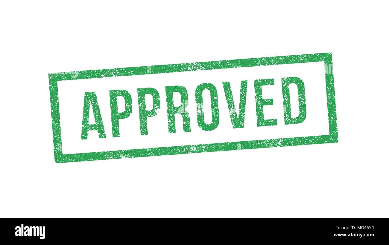 Vector illustration of Approved green ink stamp Stock Vector Image ...