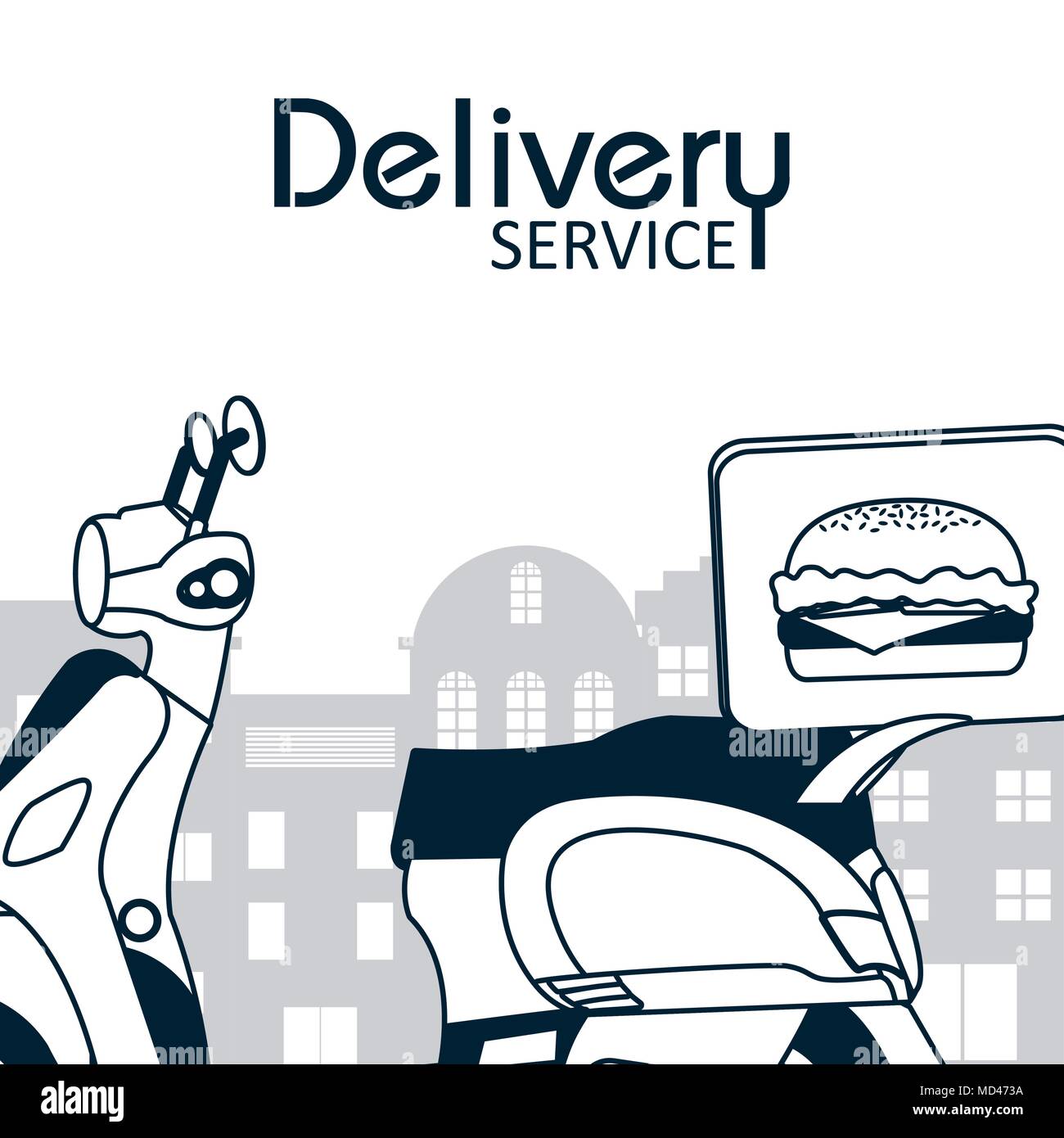 Food delivery service Stock Vector Image & Art - Alamy