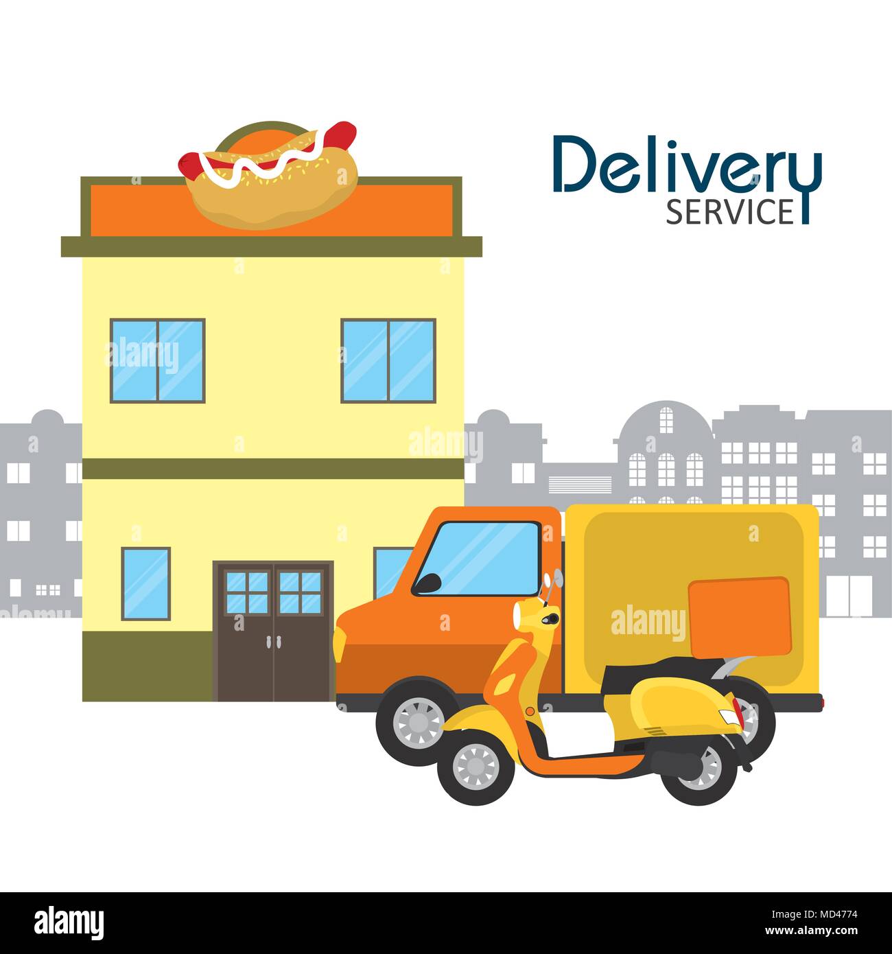 Food delivery service Stock Vector Image & Art - Alamy