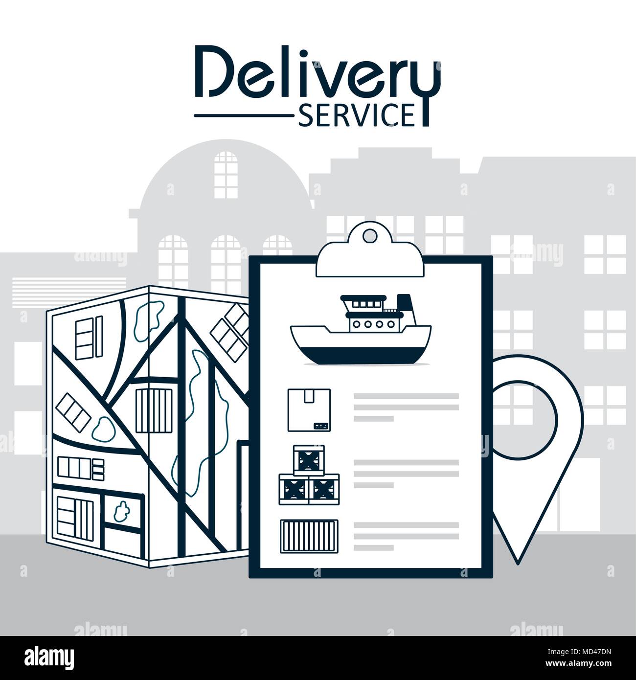 Delivery service concept Stock Vector Image & Art - Alamy