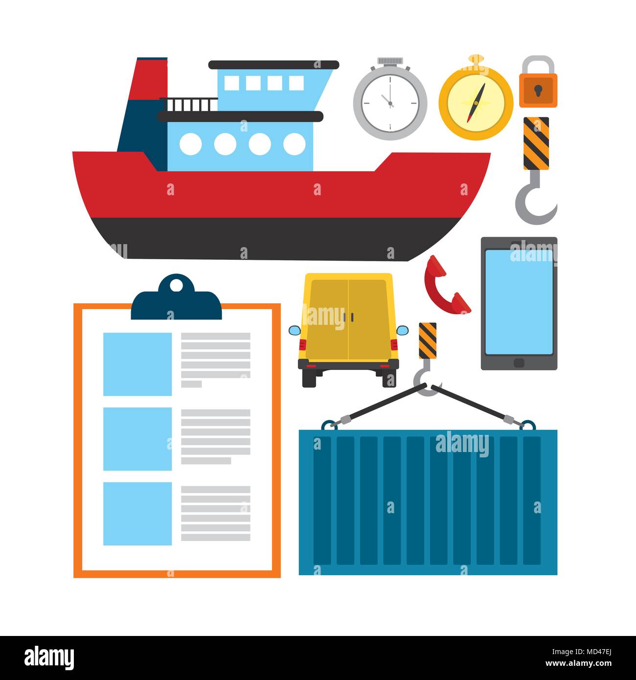 Checklist order delivery service Cut Out Stock Images & Pictures - Alamy