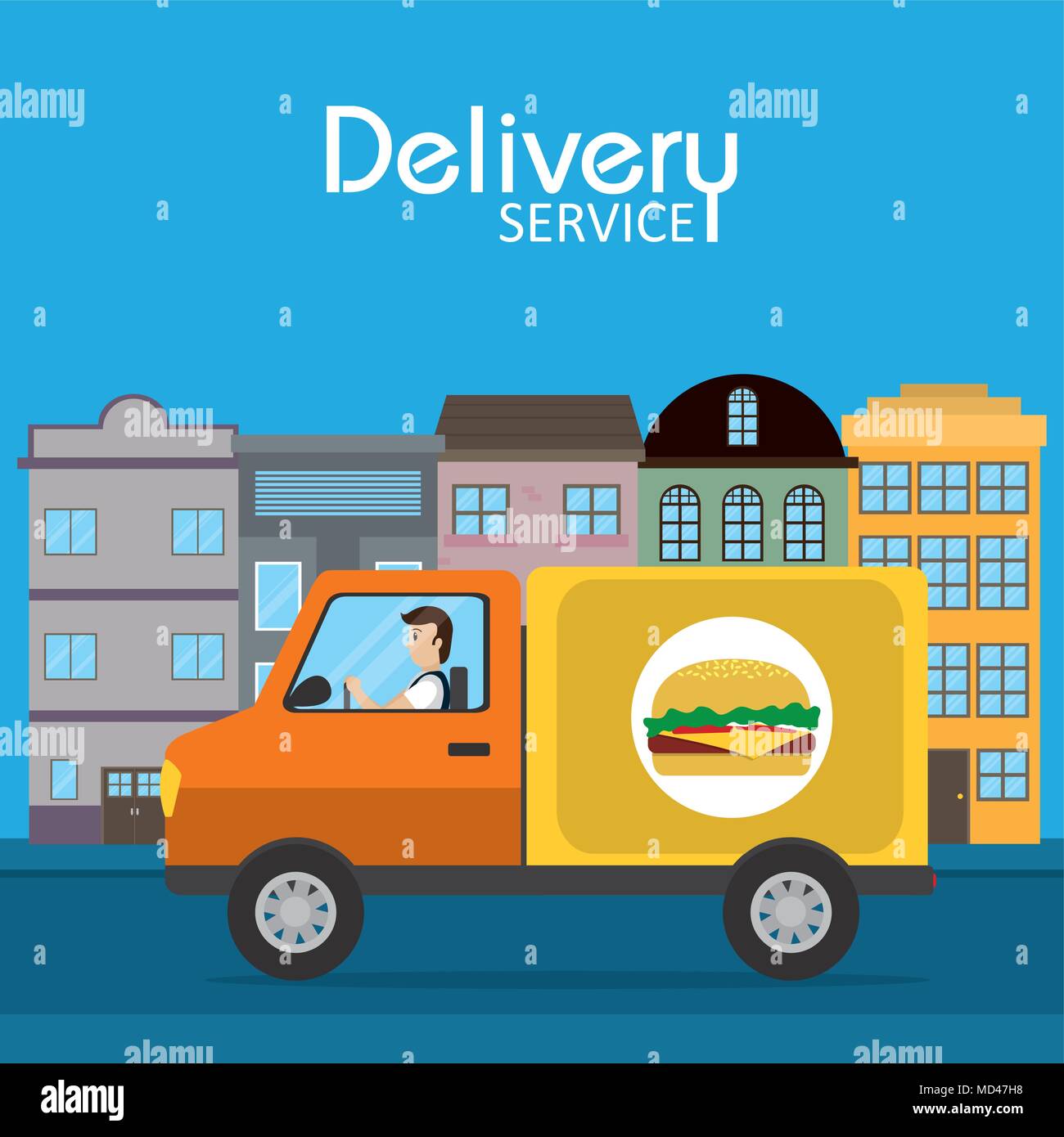Food delivery service Stock Vector Image & Art - Alamy