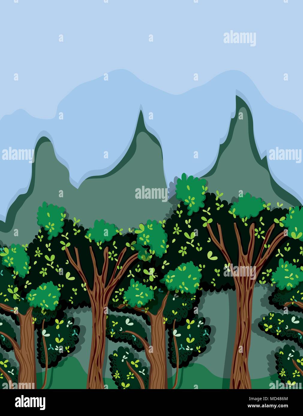 Beautiful forest scenery Stock Vector Image & Art - Alamy