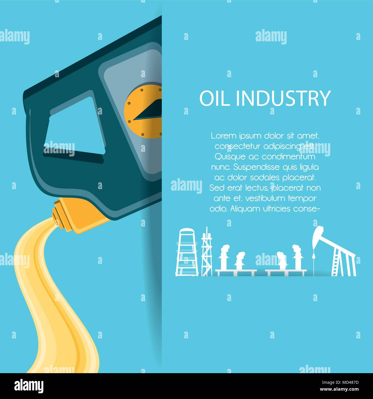 oil industry with gallon vector illustration design Stock Vector Image ...