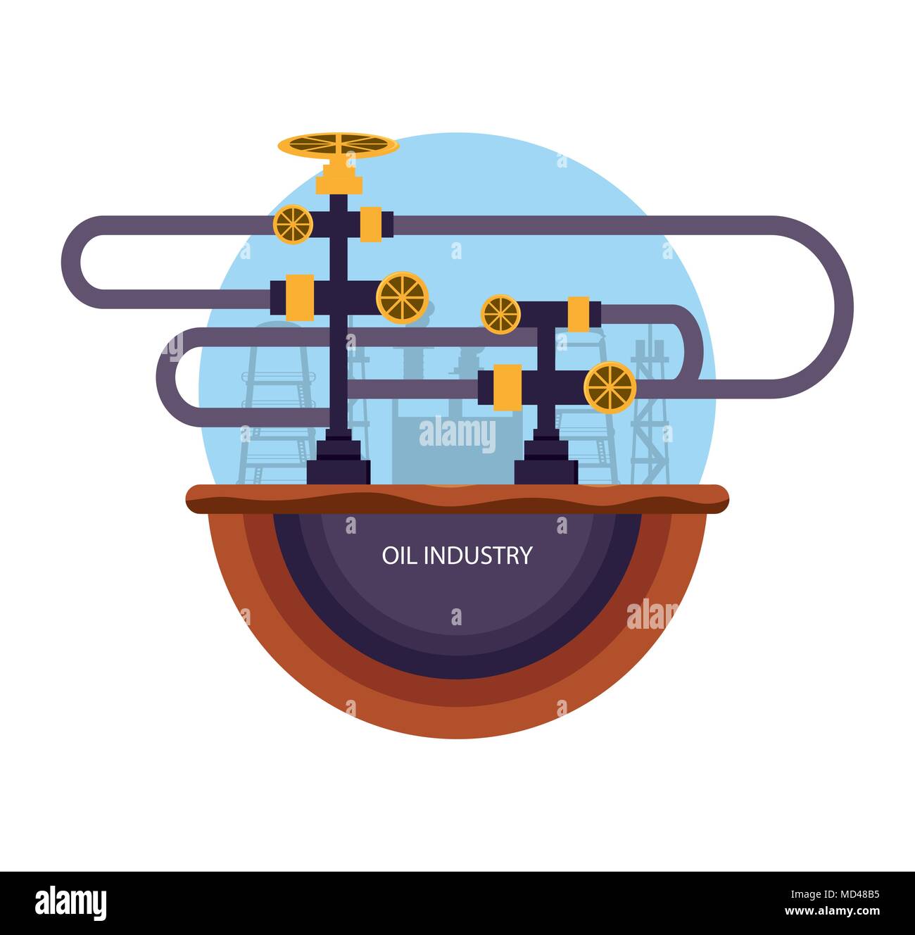 oil industry with pipeline structure vector illustration design Stock ...
