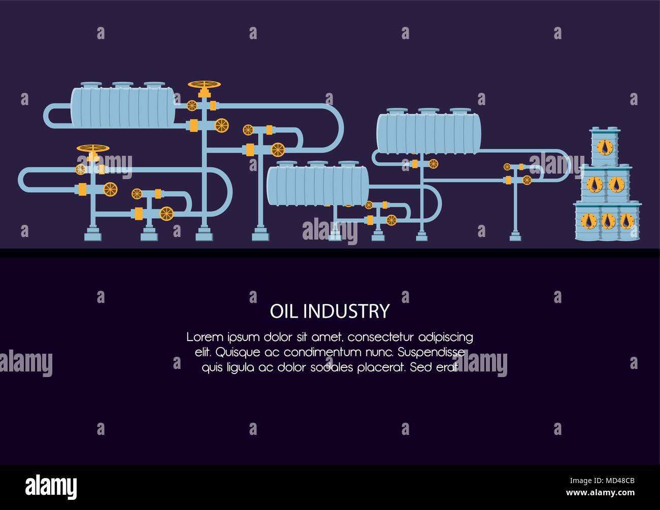 oil industry with pipeline structure vector illustration design Stock ...