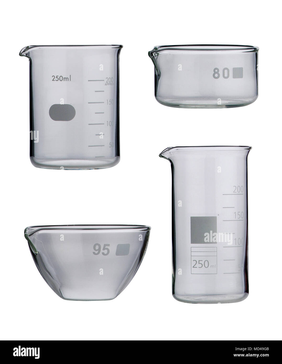 Lab. Laboratory glassware set on background Stock Photo - Alamy