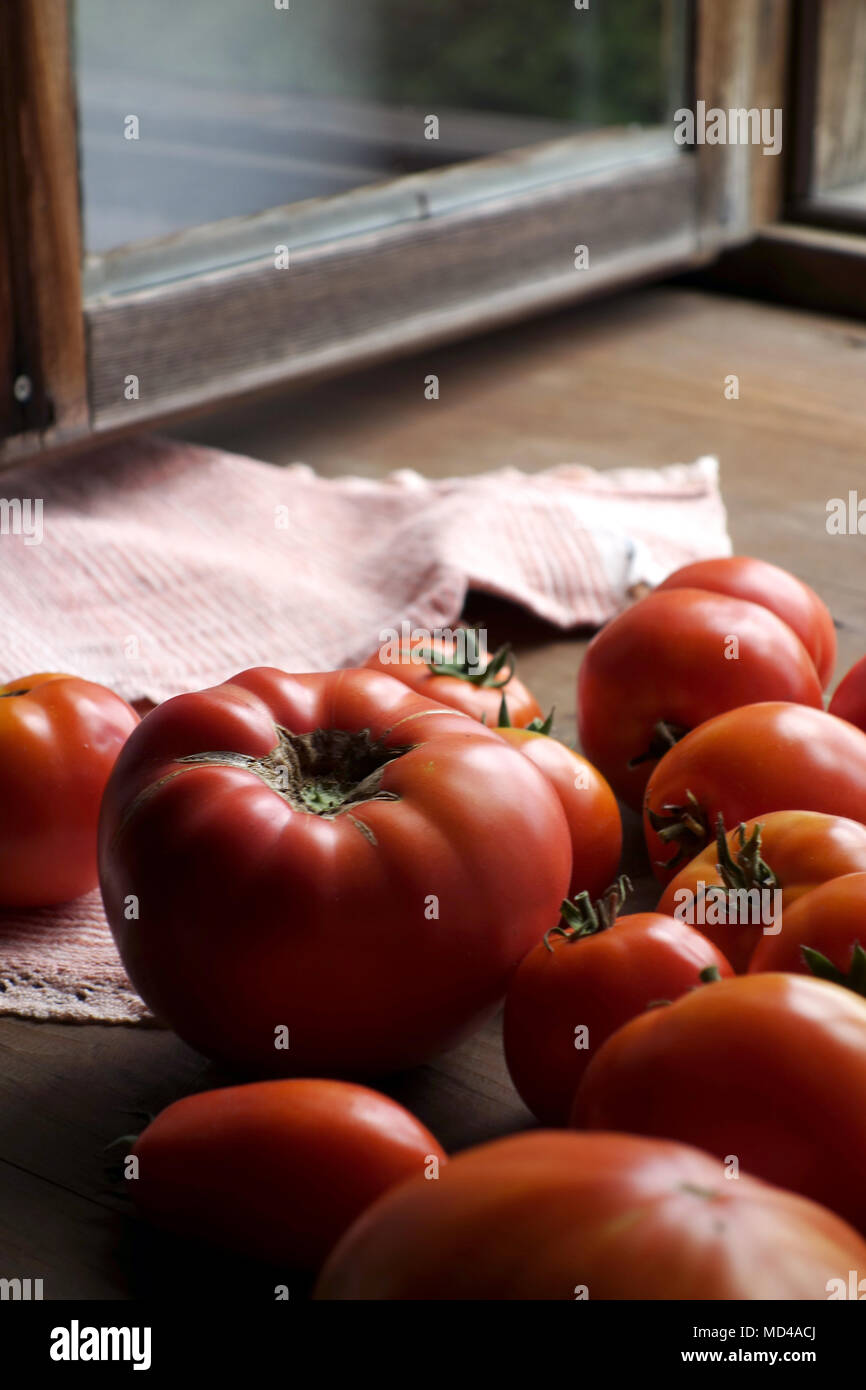 Village natural tomatoes Stock Photo - Alamy