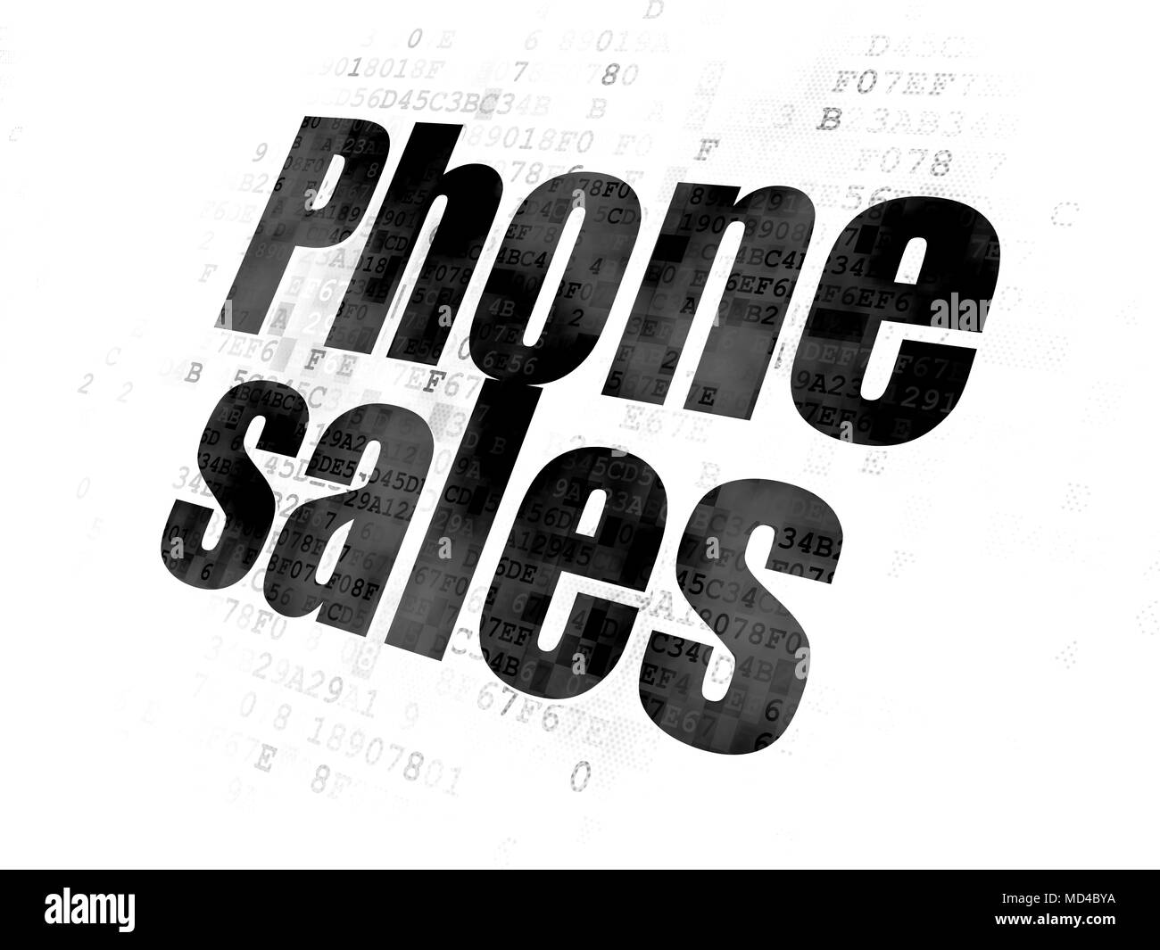 Advertising concept: Phone Sales on Digital background Stock Photo - Alamy