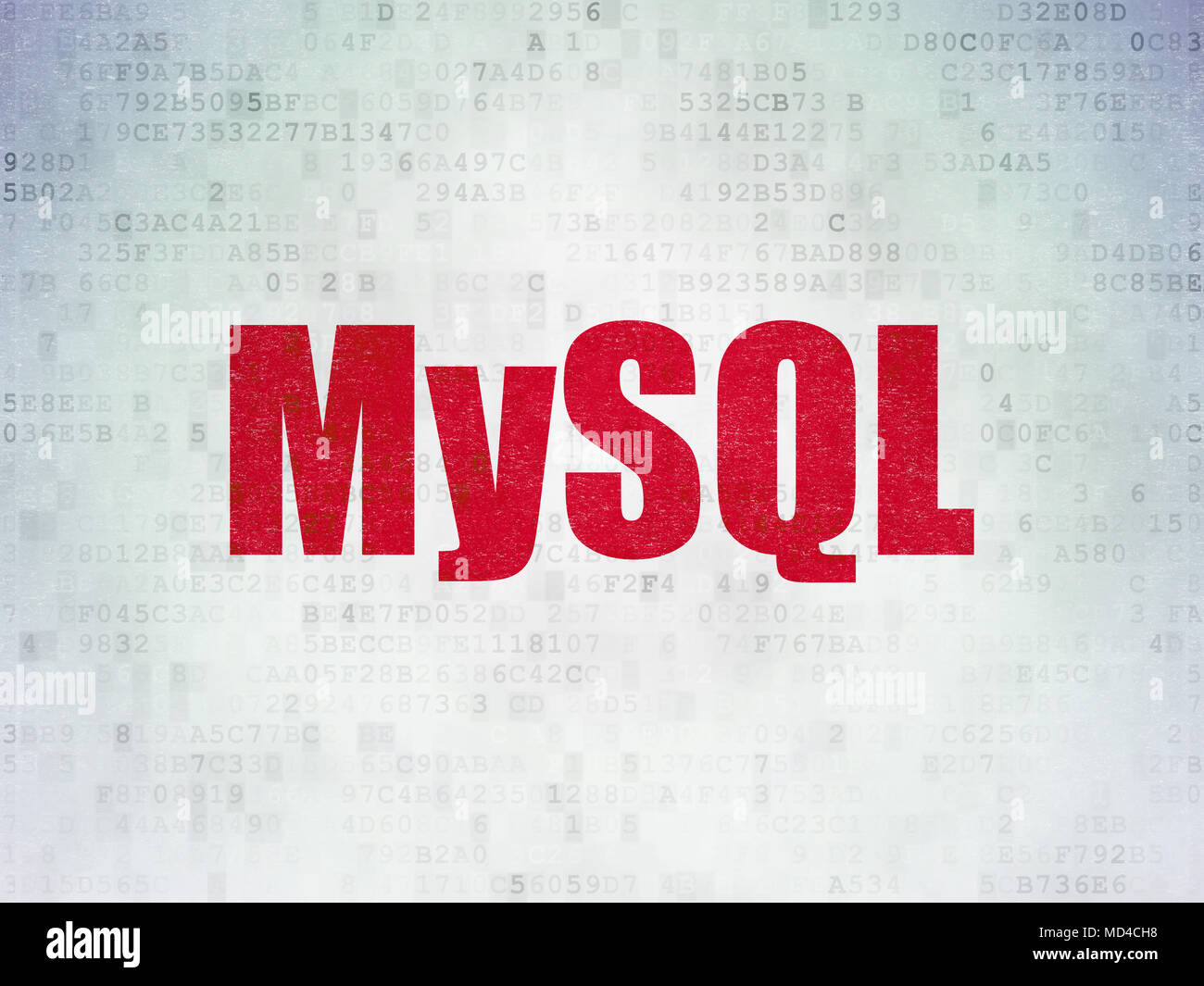 Database concept: MySQL on Digital Data Paper background Stock Photo ...