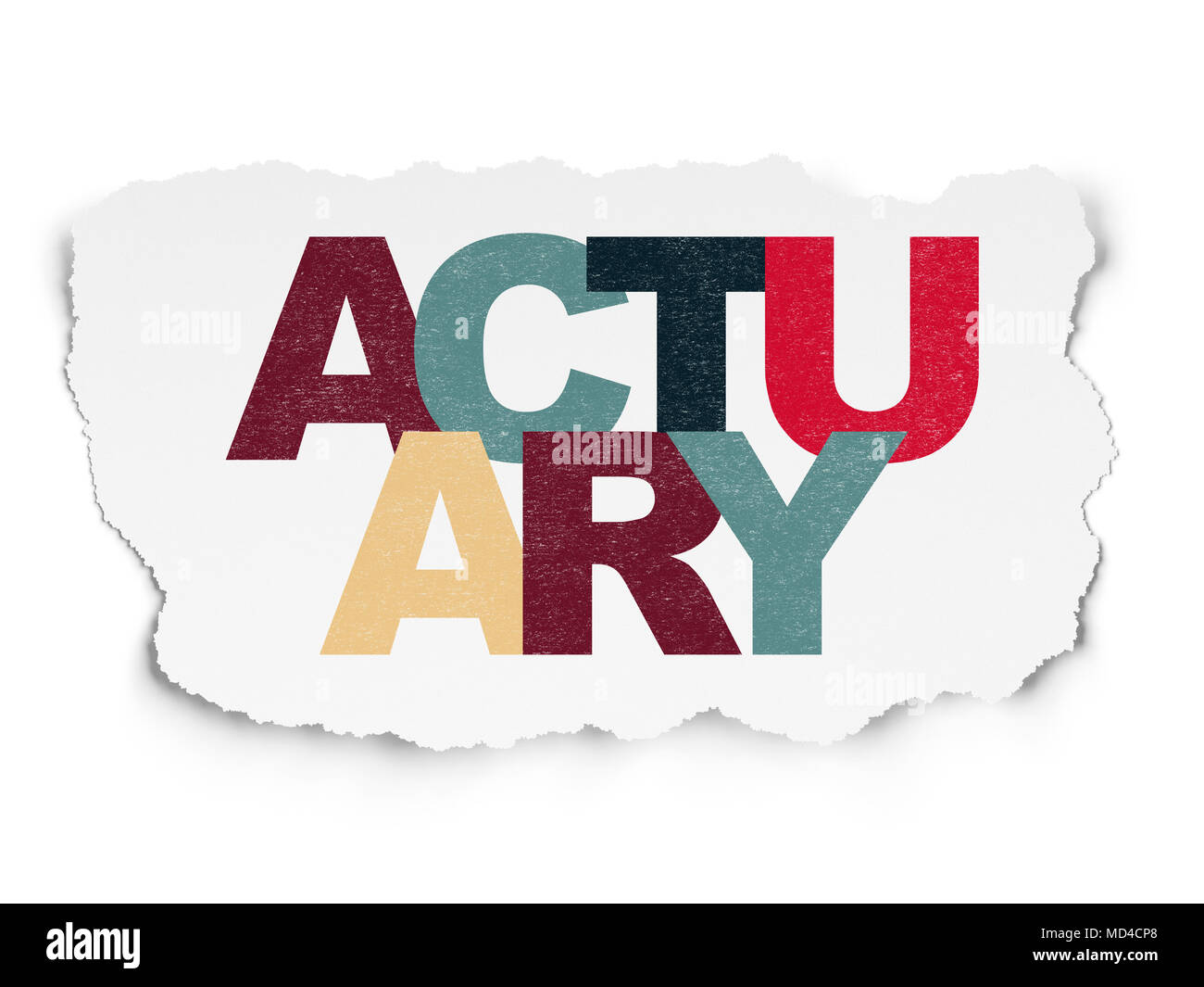 Insurance concept: Actuary on Torn Paper background Stock Photo - Alamy