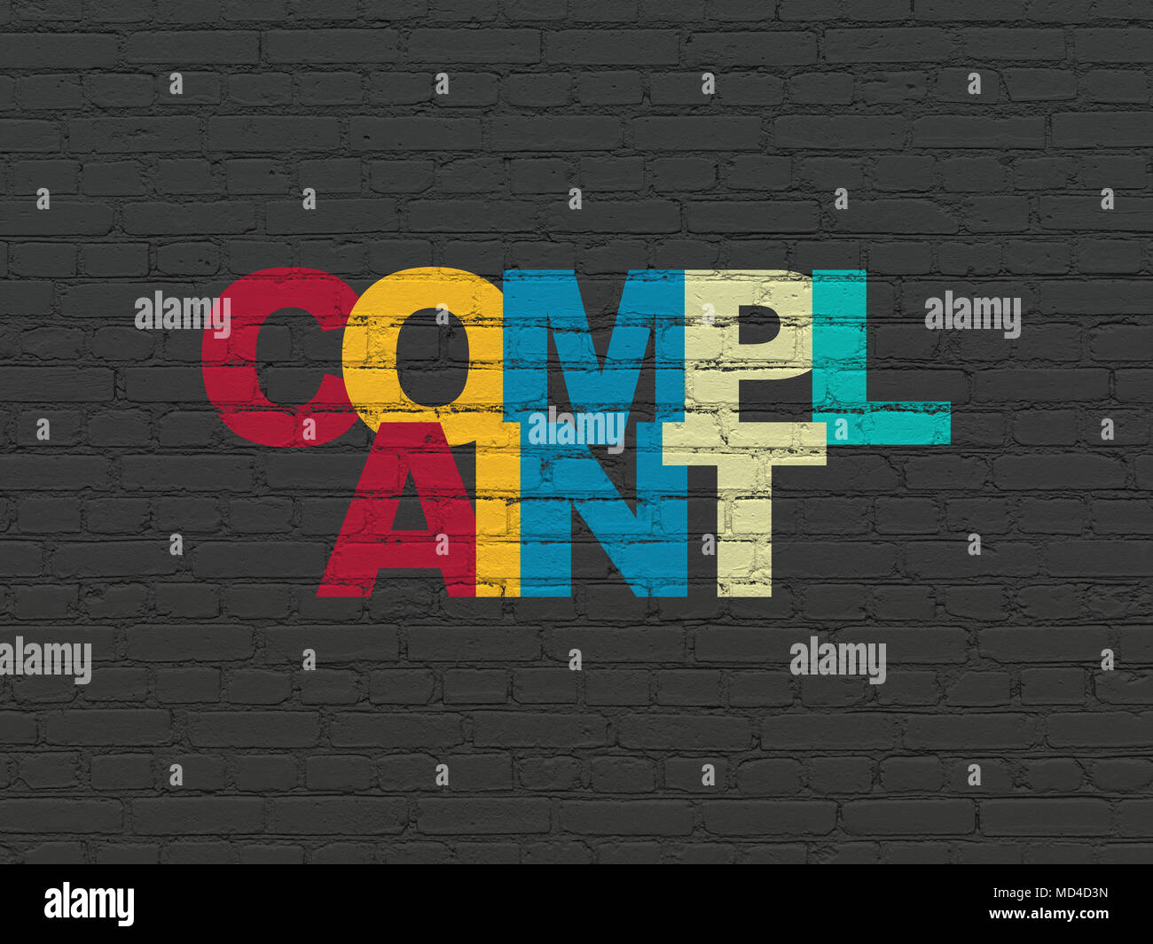 Law concept: Complaint on wall background Stock Photo - Alamy