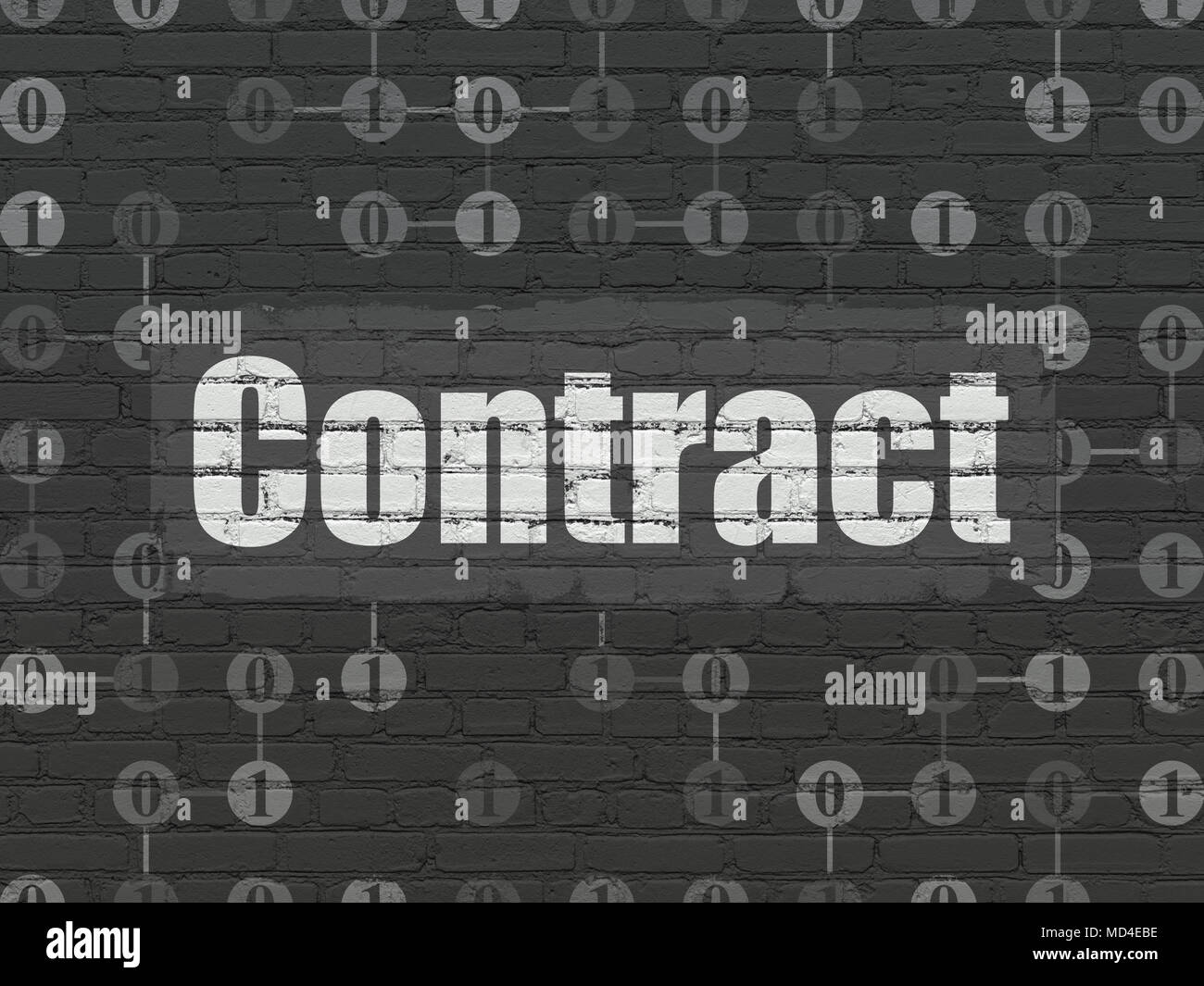 Finance concept: Contract on wall background Stock Photo - Alamy