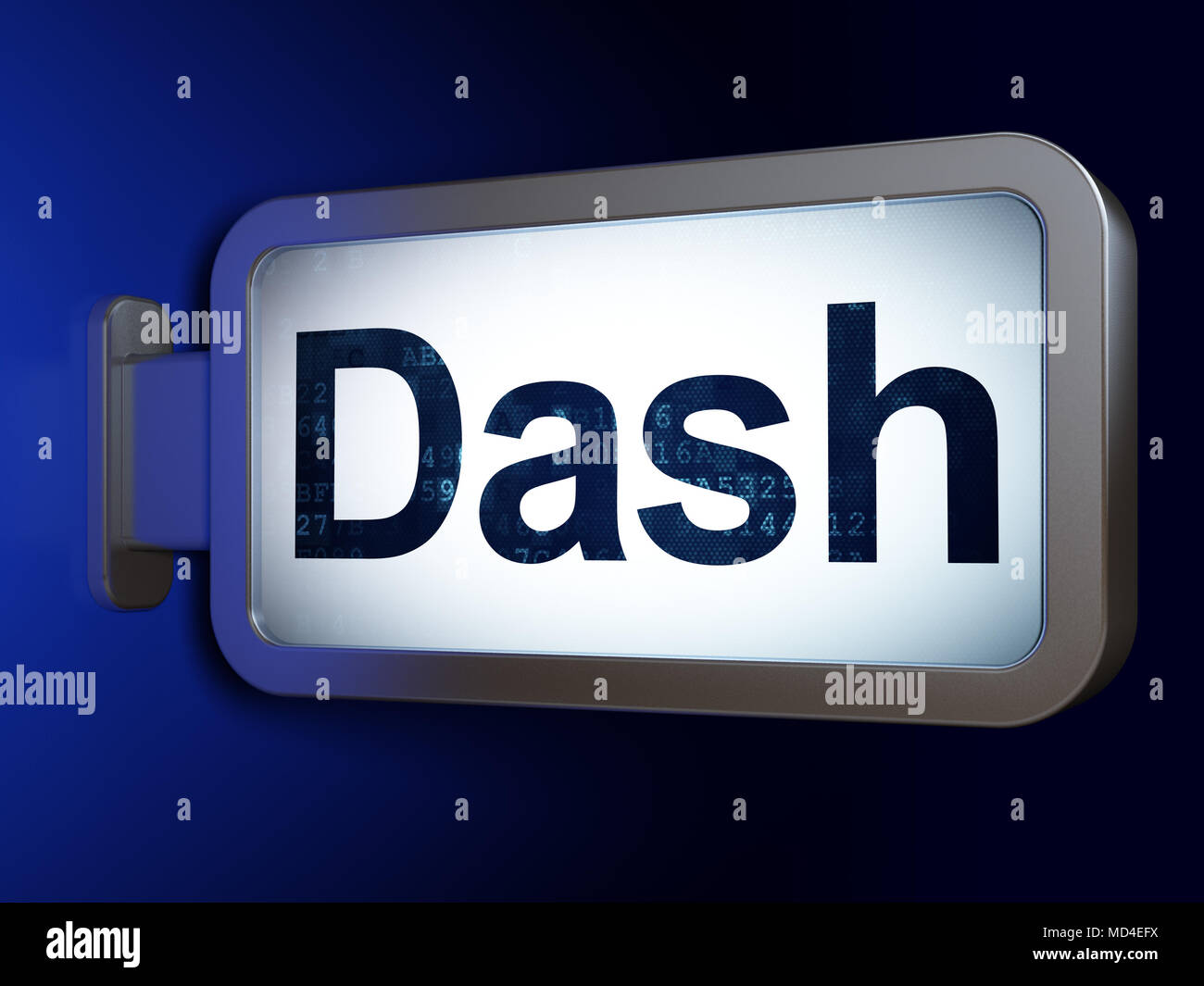 Cryptocurrency concept: Dash on billboard background Stock Photo - Alamy