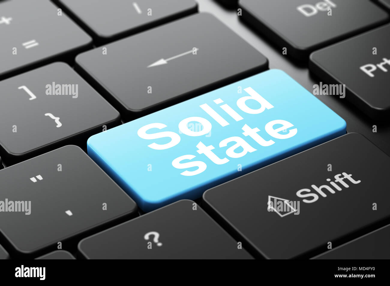 Science concept: Solid State on computer keyboard background Stock ...