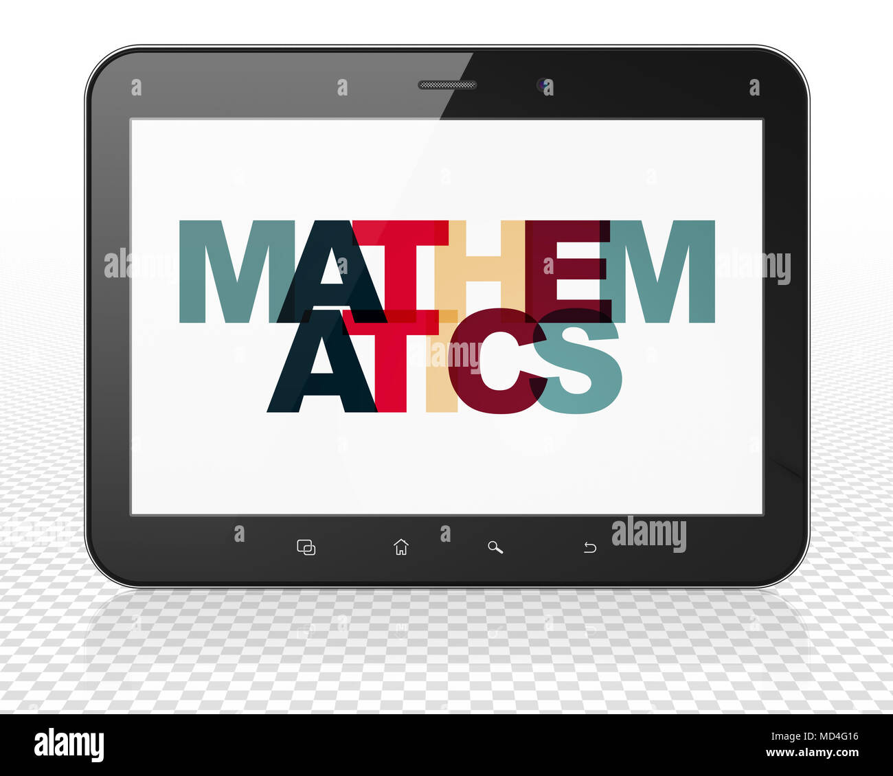 Learning concept: Tablet Pc Computer with Mathematics on display Stock ...