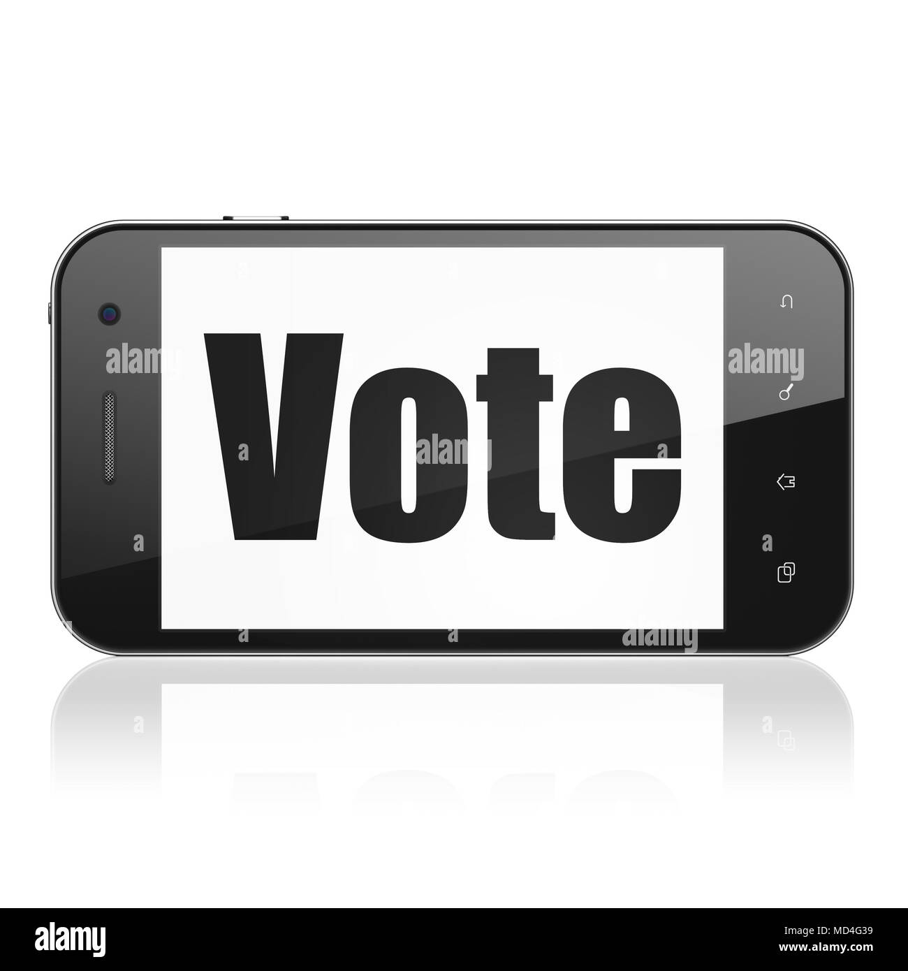 Politics concept: Smartphone with Vote on display Stock Photo - Alamy