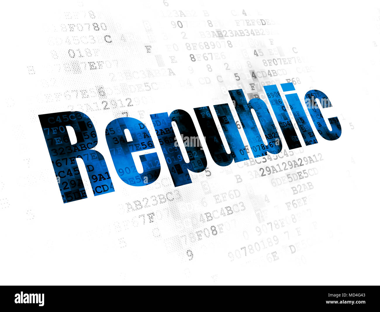 Political concept: Republic on Digital background Stock Photo - Alamy