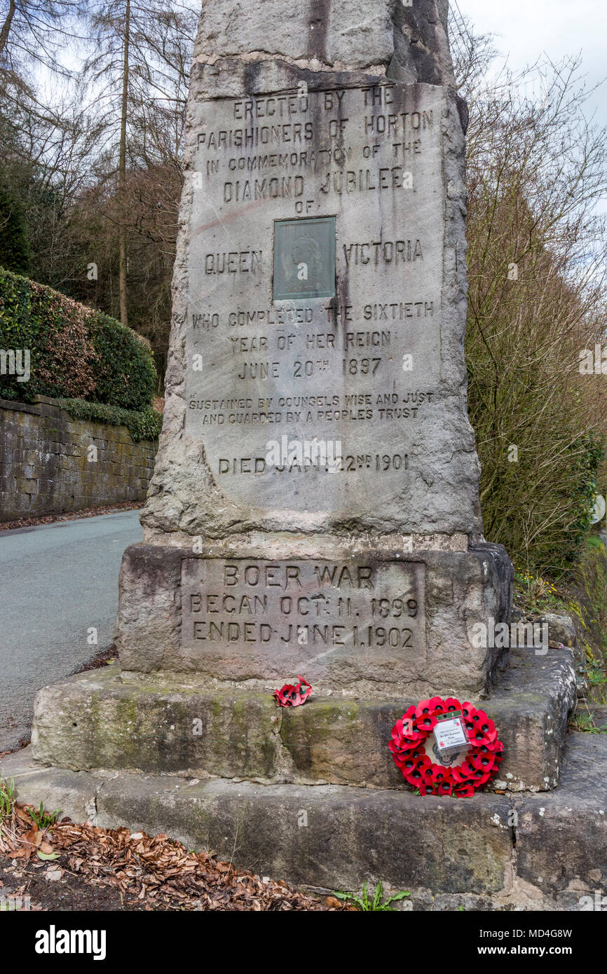 Horton war memorial in the county of Staffordshire, England, uk, gb ...