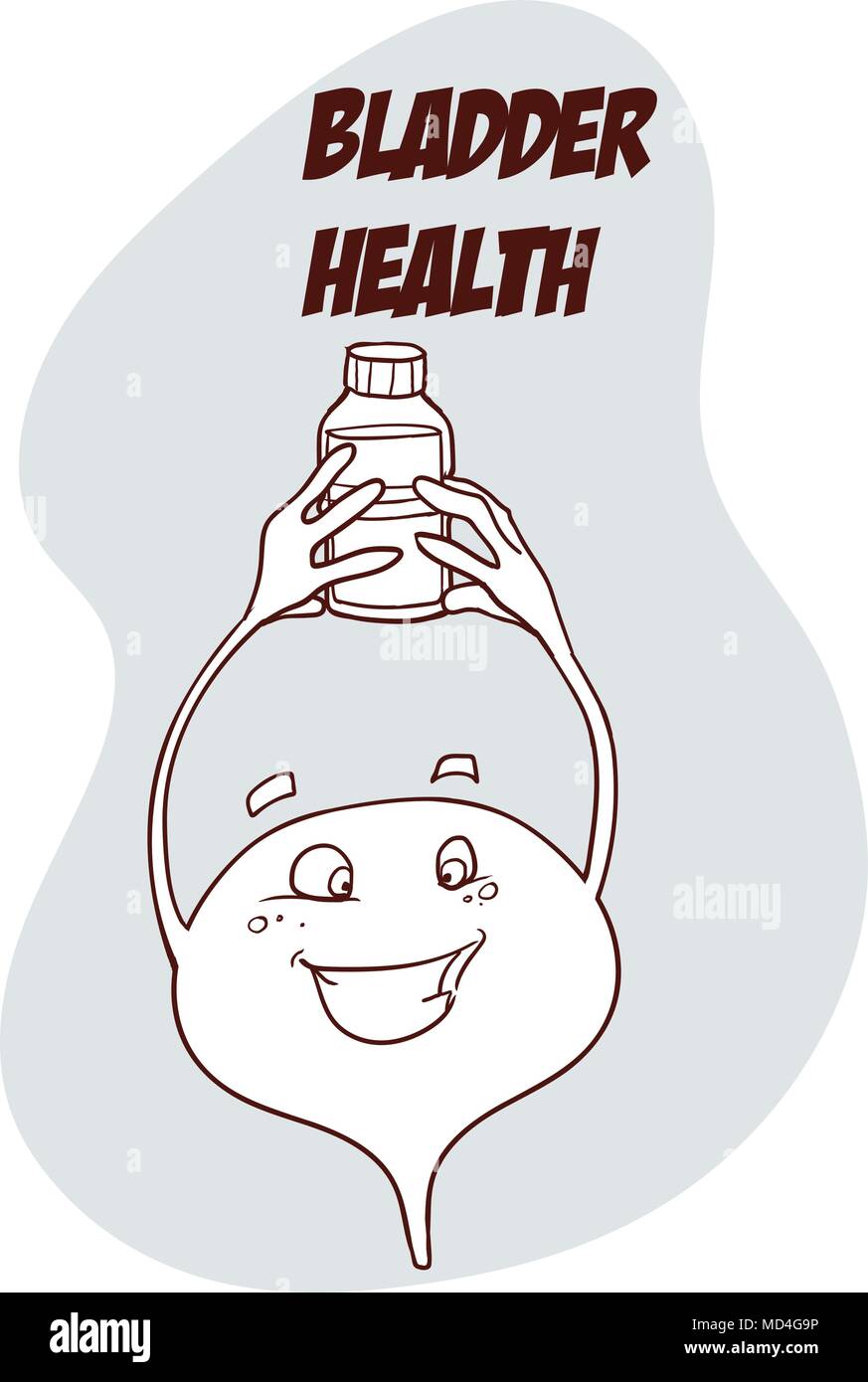 Bladder, Human Internal Organ, Cartoon Character Stock Vector Image ...