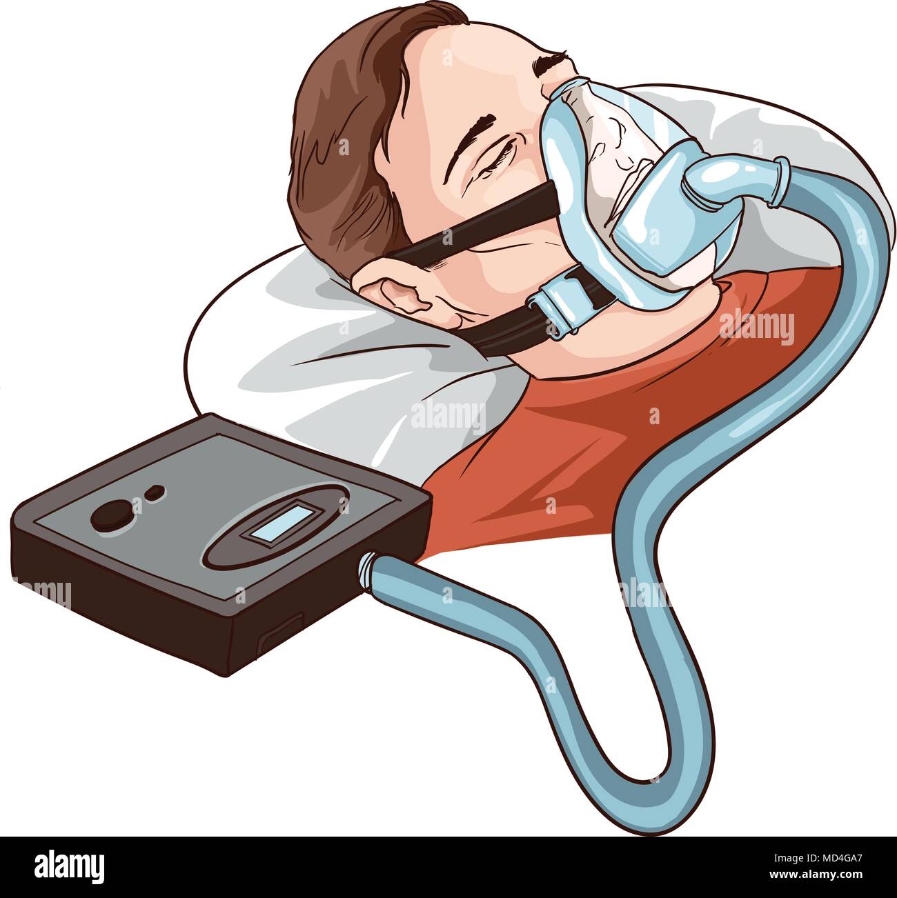 Cpap mask Stock Vector Images - Alamy