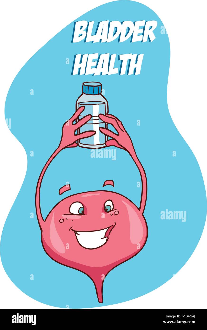 Bladder, Human Internal Organ, Cartoon Character Stock Vector Image ...